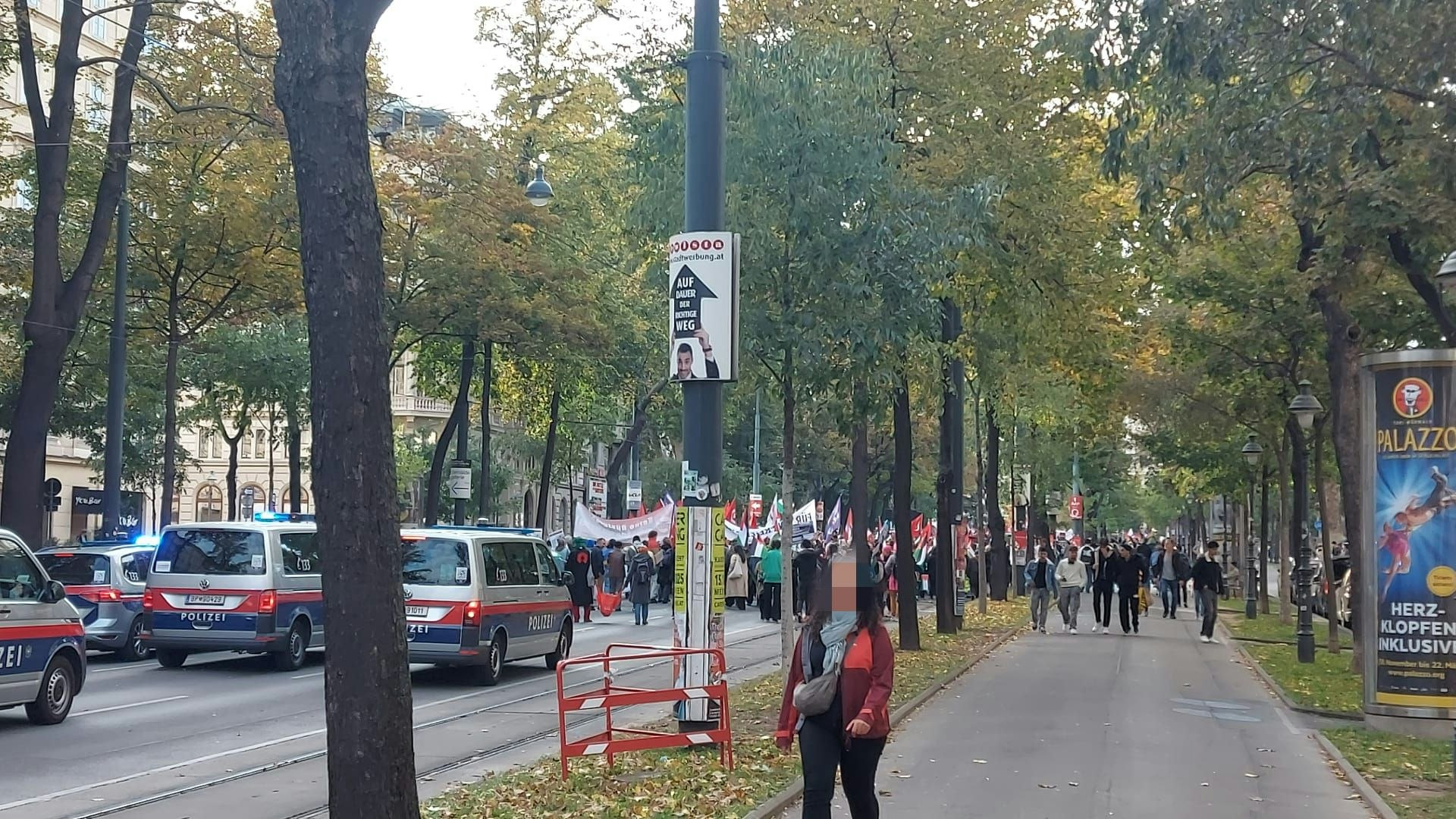 Gaza-Demo am Ring legt City-Verkehr in Wien lahm