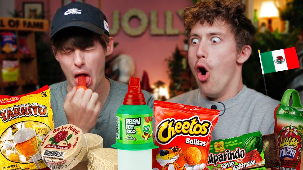 British duo taste test wild Mexican snacks: sweet, spicy & surprising!