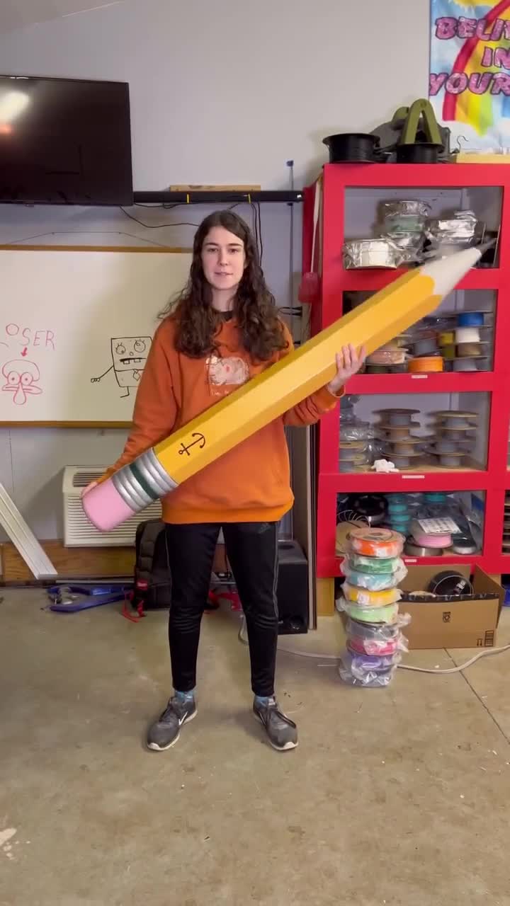 I 3D printed a DoodleBob pencil