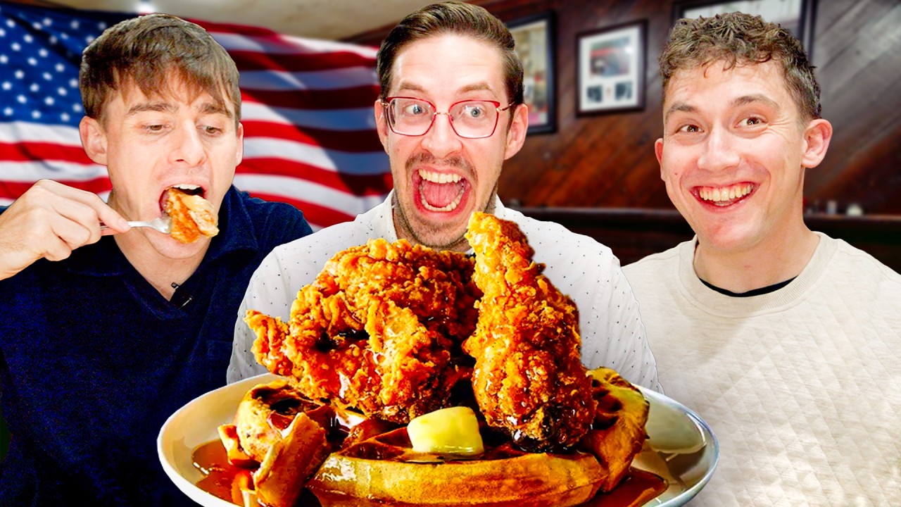 Trying Roscoe's chicken & waffles: LA's ultimate soul food feast!