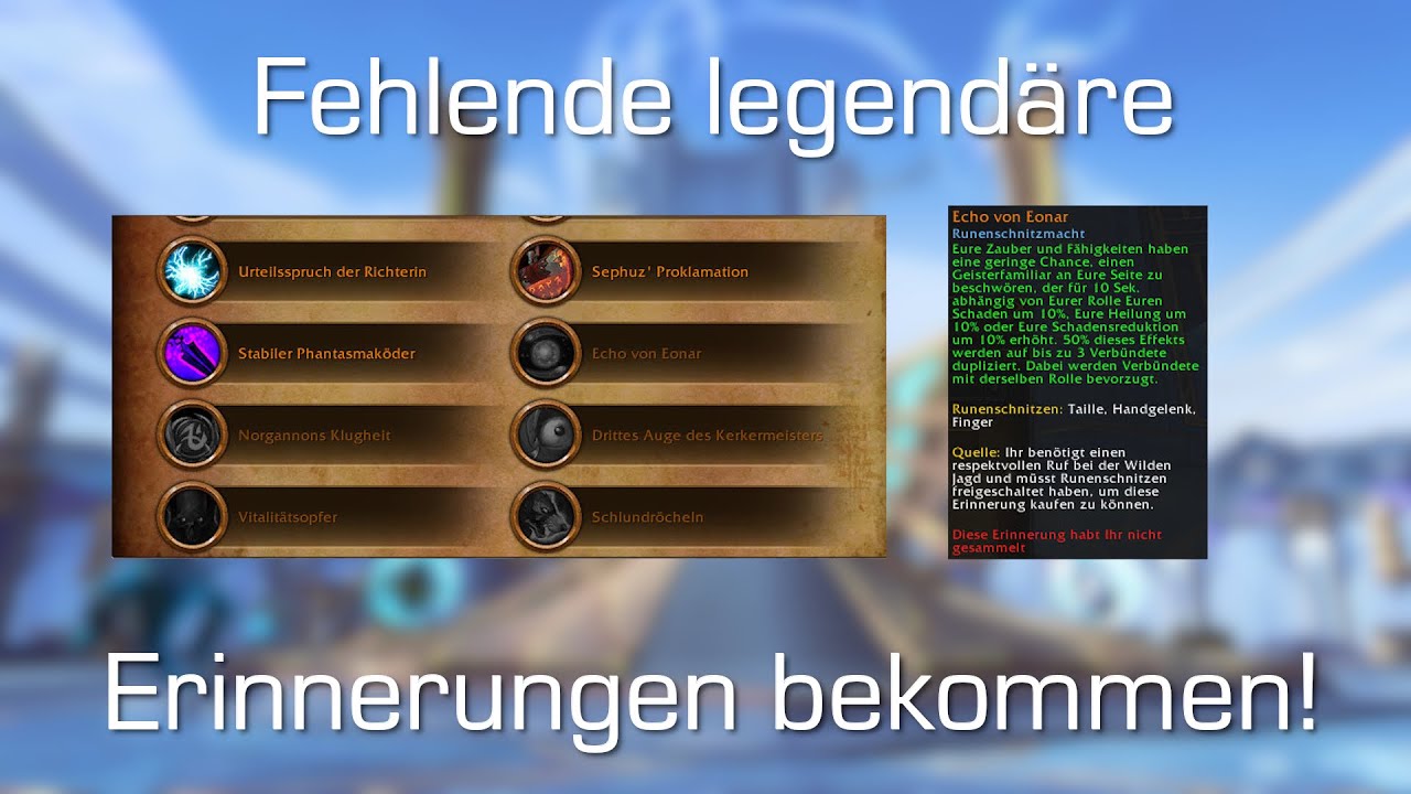 Catch Up-Mechanismus: So gibt's fehlende legendäre Erinnerungen [World ...