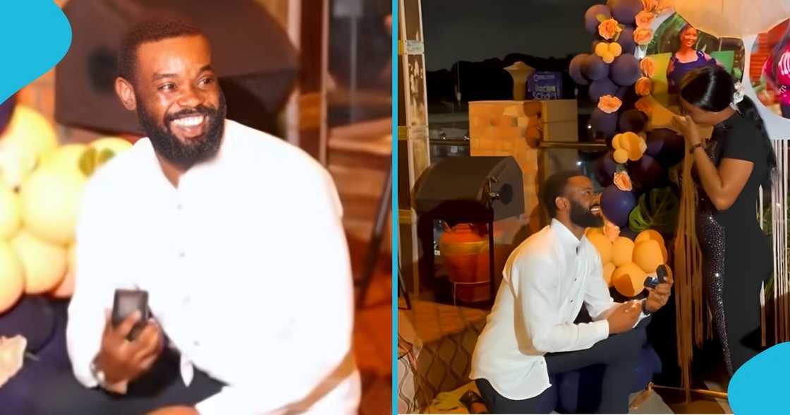 Friends cheer as Ghanaian man proposes to girlfriend in surprise ...