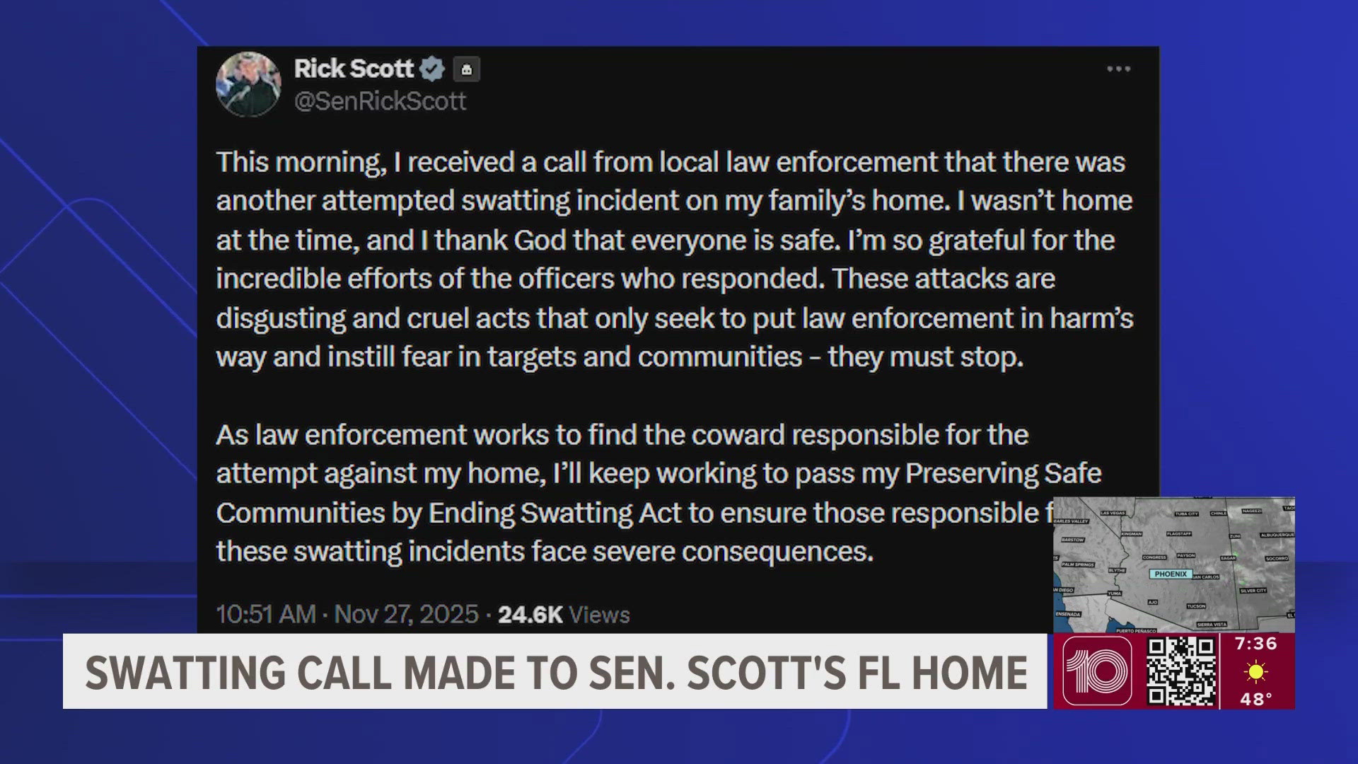 Sen. Rick Scott's Naples home targeted in attempted swatting incident ...