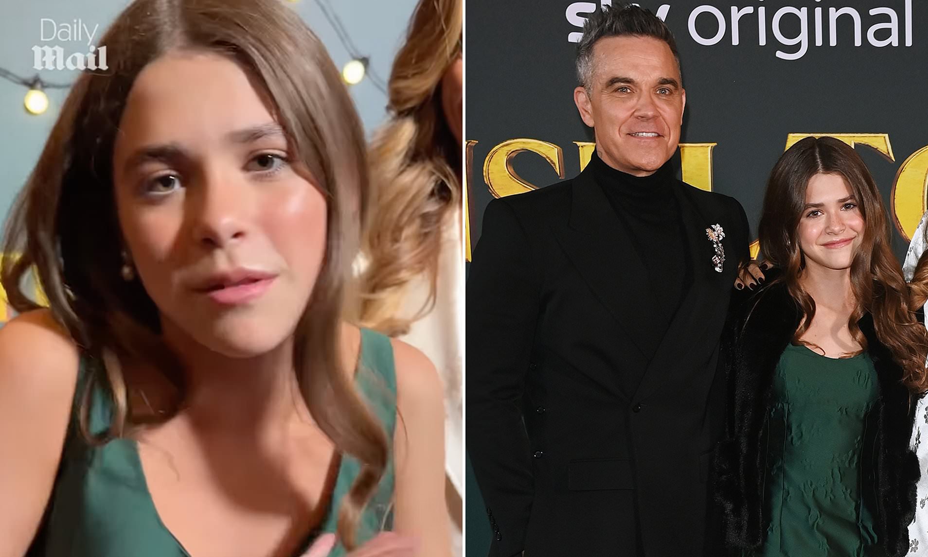 Robbie Williams' daughter Teddy, 13, shares hilarious moment with her ...