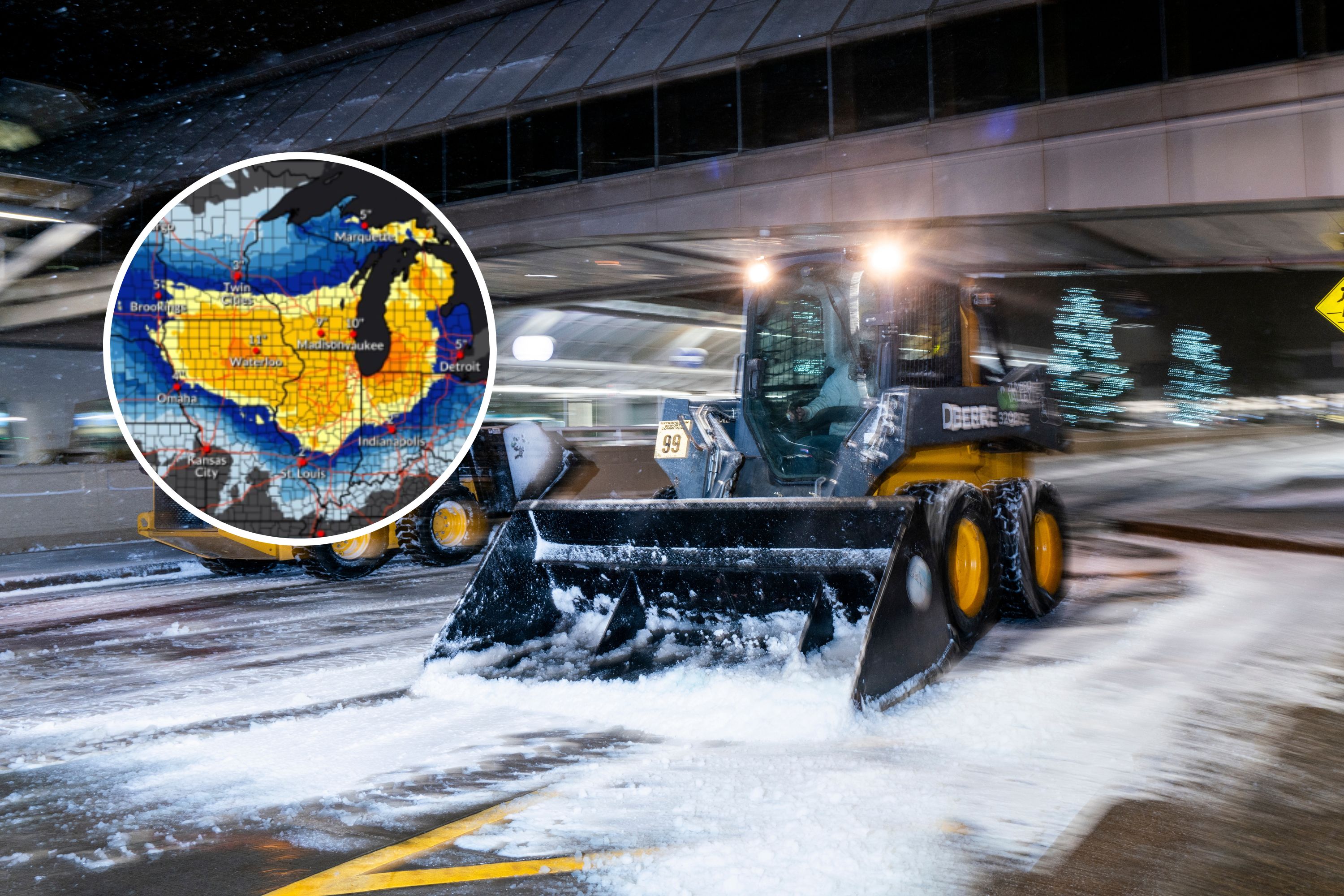 Winter storm map shows states where "widespread heavy snow" will fall