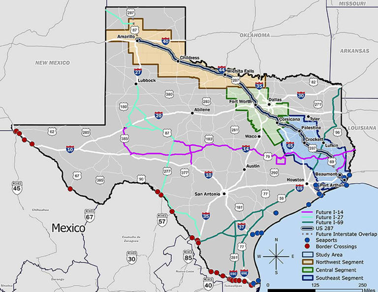 Texas may get a new interstate running from the coast to the Panhandle