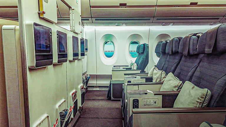 Here's how much more spacious premium economy is compared to economy class