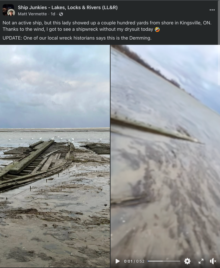Lake Erie's displaced water uncovers shipwreck likely from 1800s ...