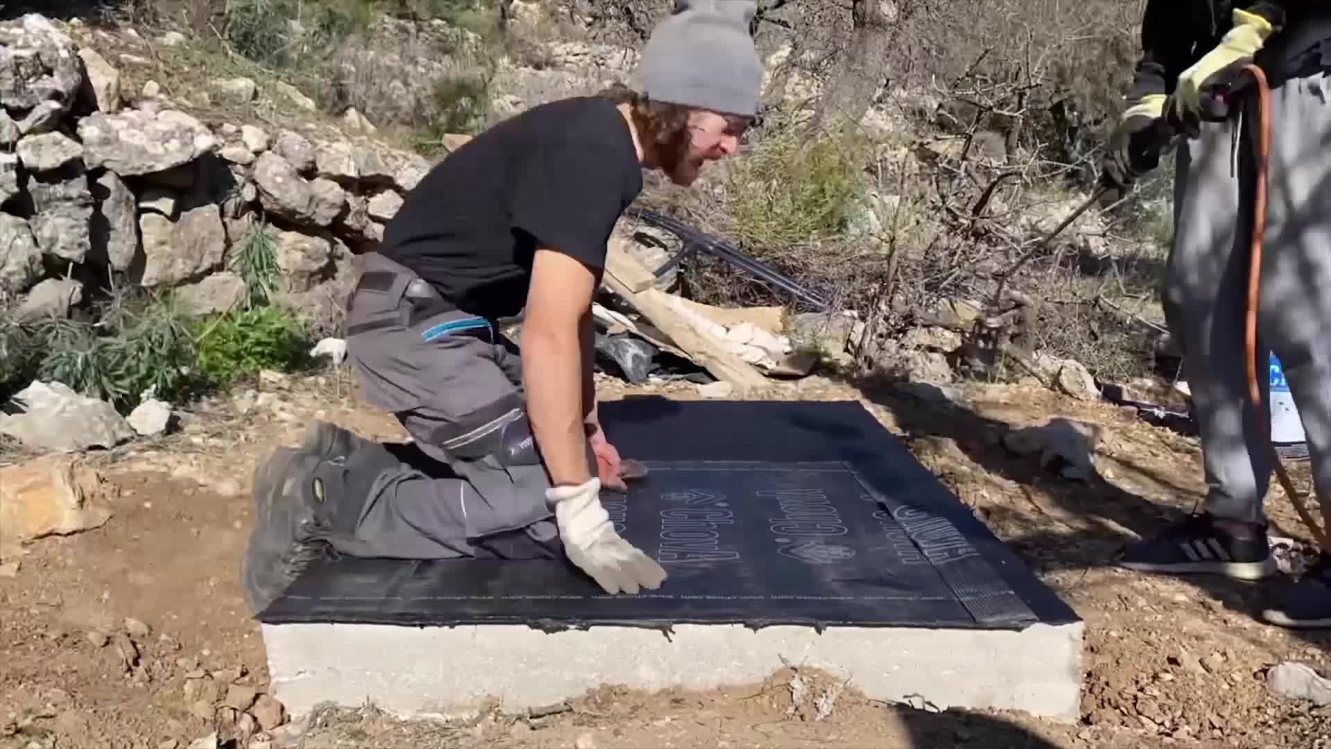 Revealing the finished concrete slab