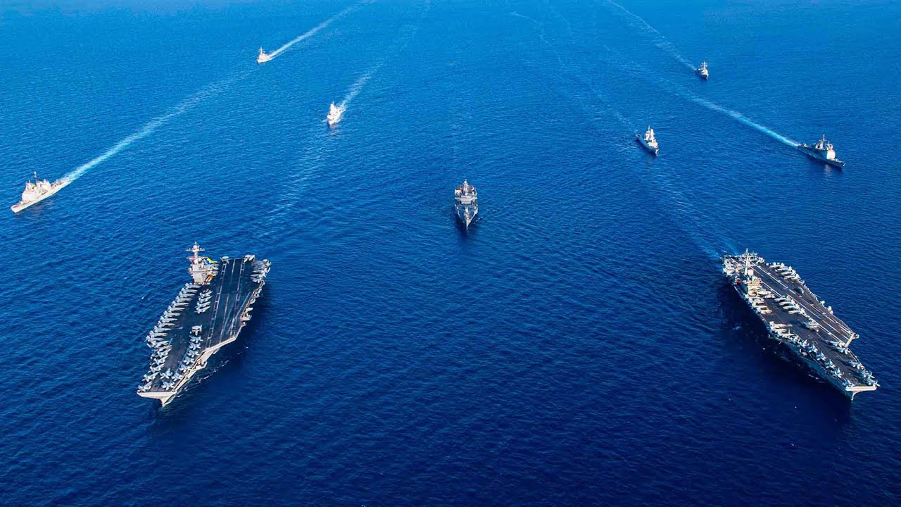 Two U.S. Navy Supercarriers Operate Together in the Eastern Mediterranean