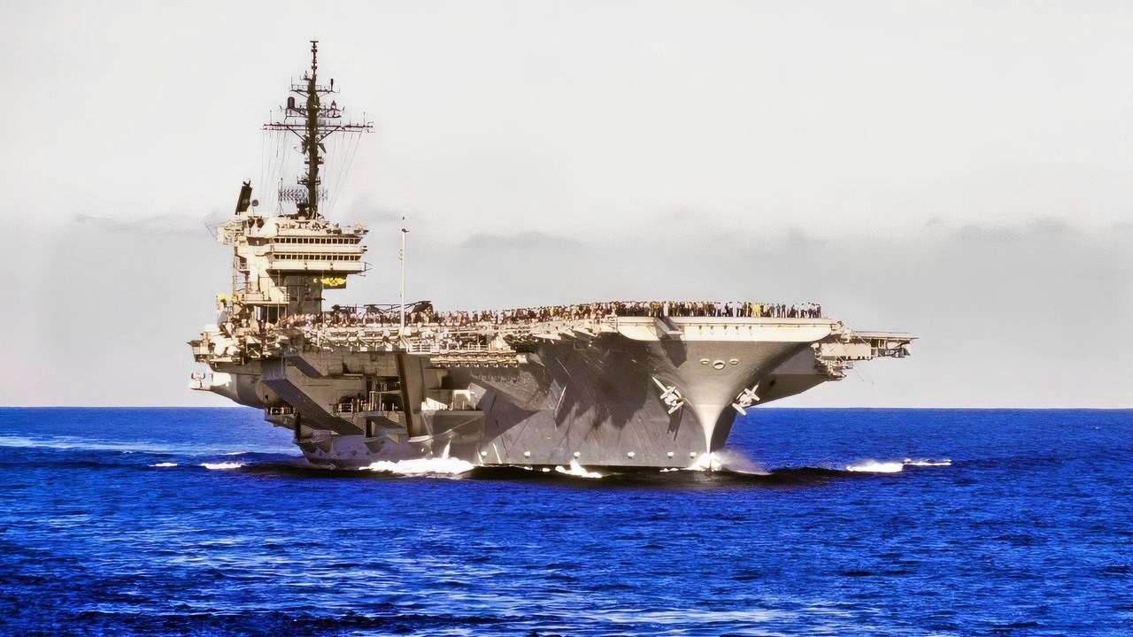 Aircraft Carrier USS Saratoga (CV-60) Has a Message for the Navy