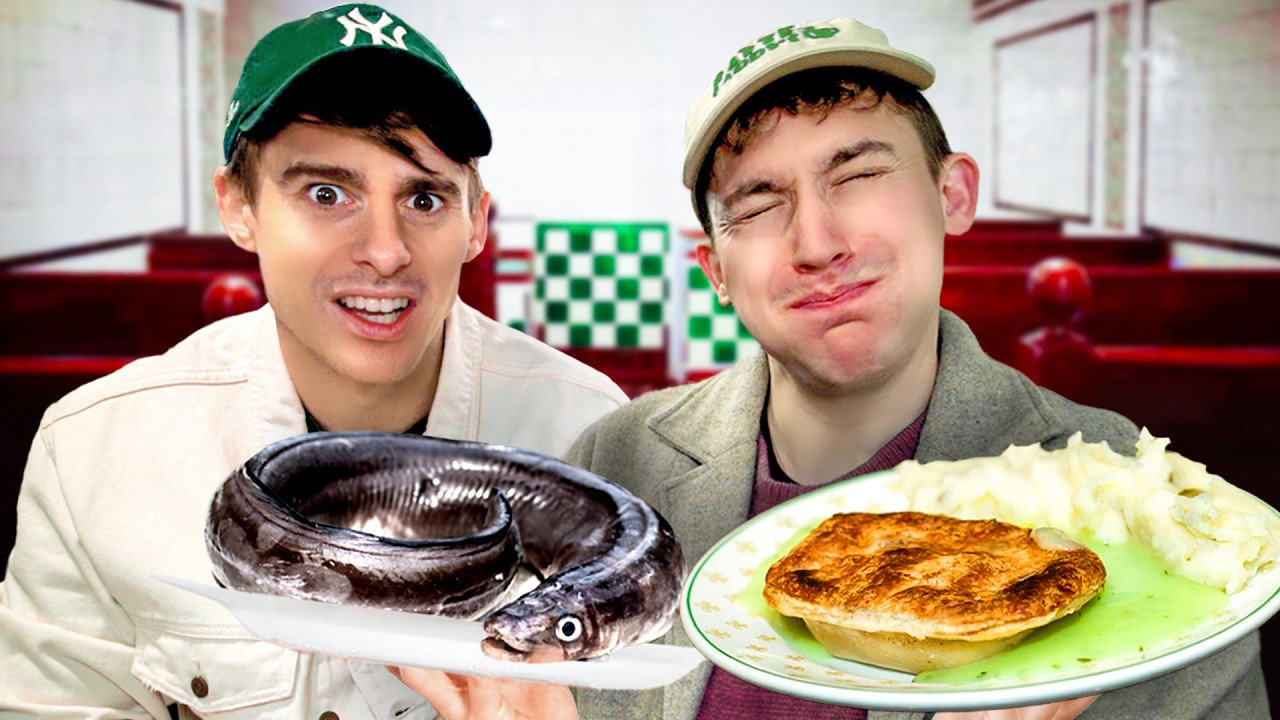 Trying London's oldest pie & mash shop! Jolly & Barry taste British ...