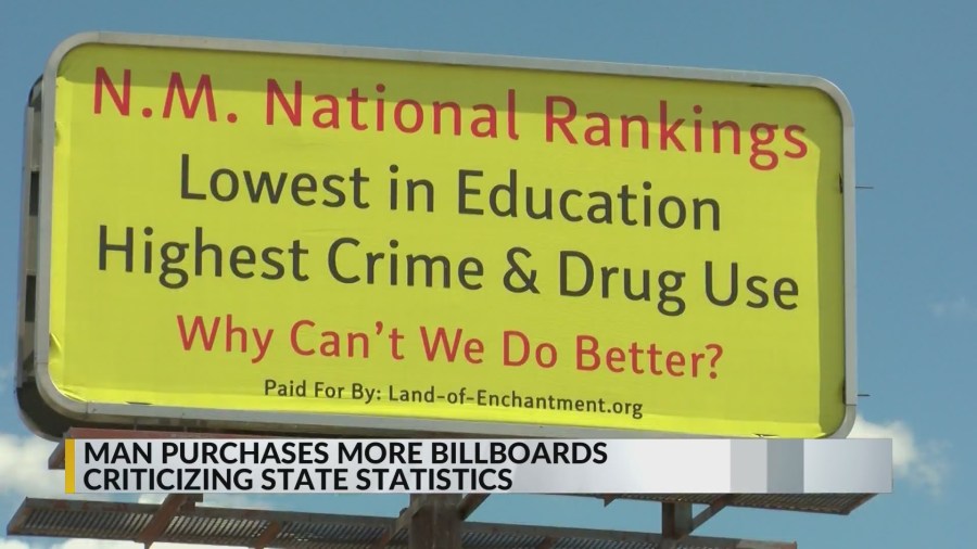 New Mexico resident who put up controversial billboards puts up more