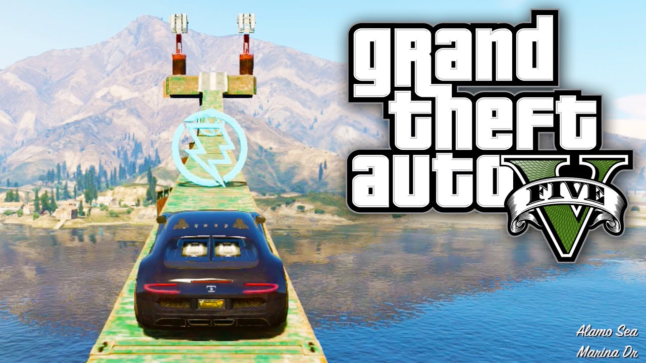 GTA 5 online - epic lake jump! (GTA V online)