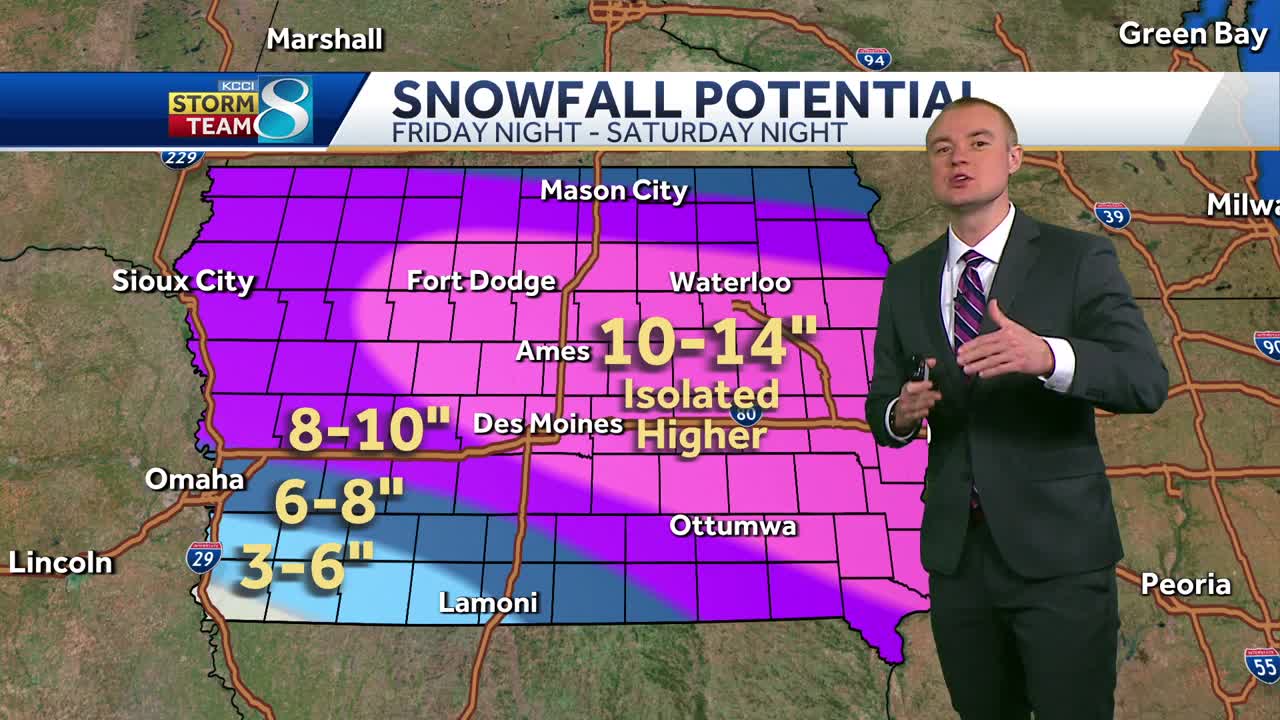 Iowa weather: Friday night's forecast with winter storm warning through ...