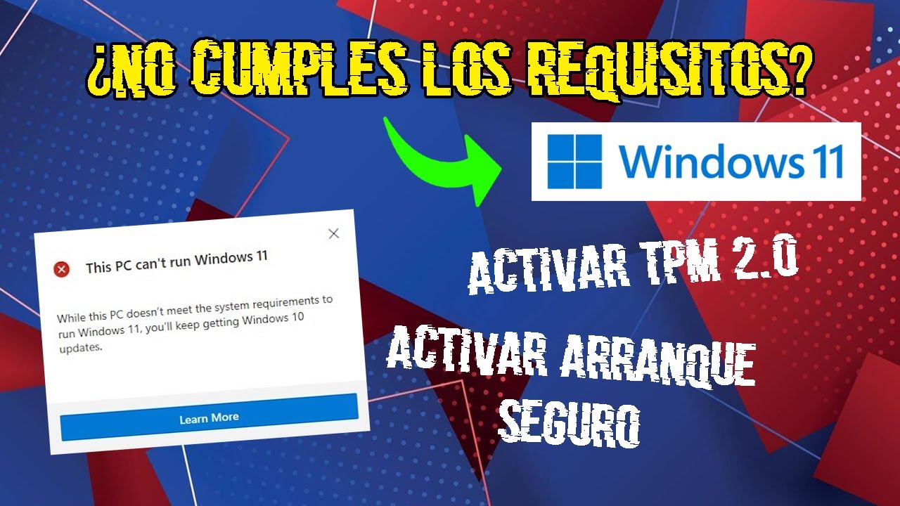 ️ Cómo ACTIVAR TPM 2.0 y SECURE BOOT 👍 (CUMPLIR todos los REQUISITOS ...