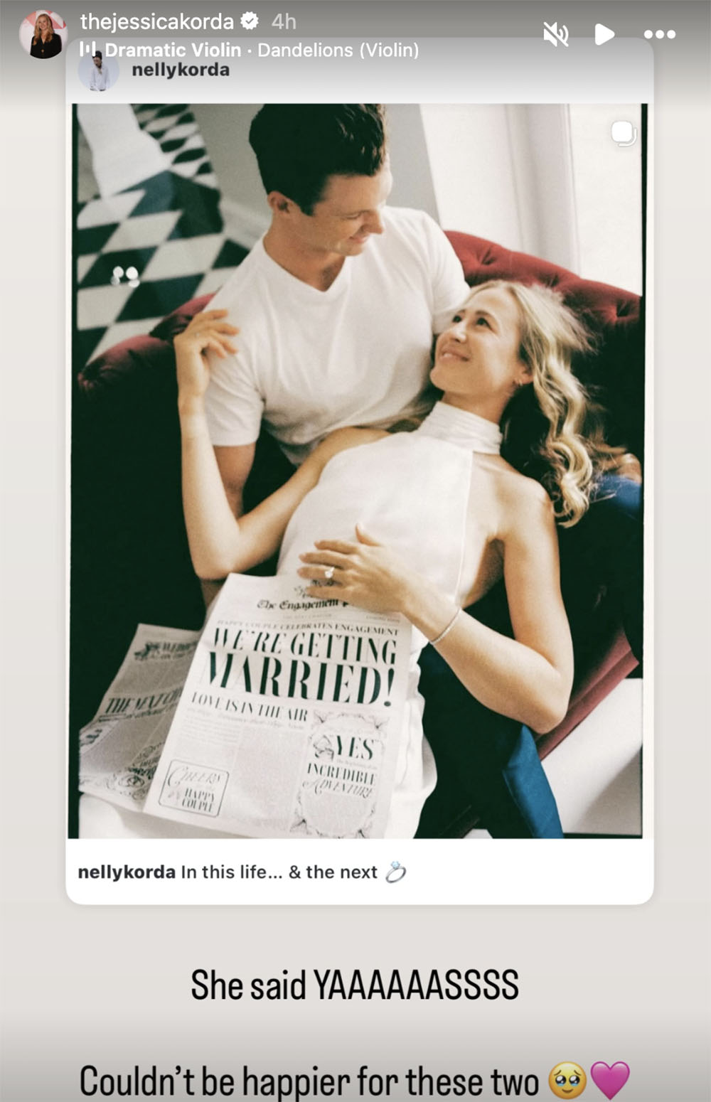 World No. 2 golfer Nelly Korda announces engagement after wrapping up ...