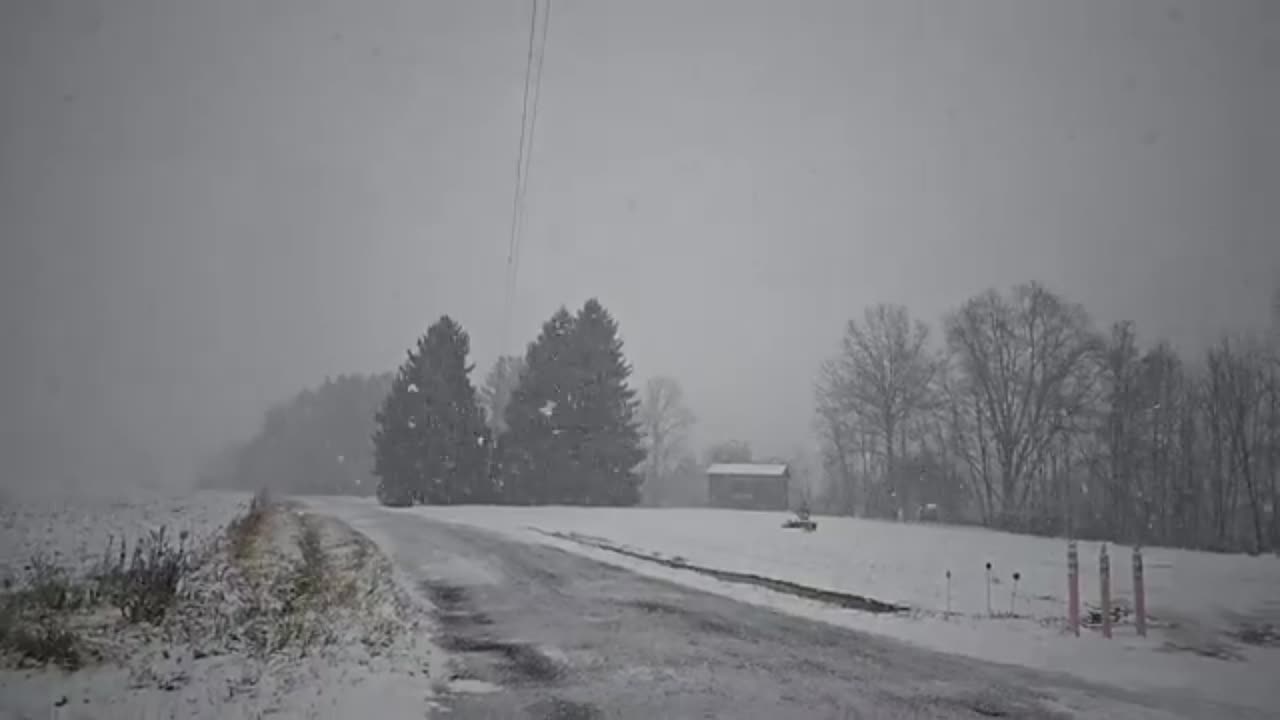 Mesmerizing slow-motion snowfall in Ashtabula, Ohio, USA