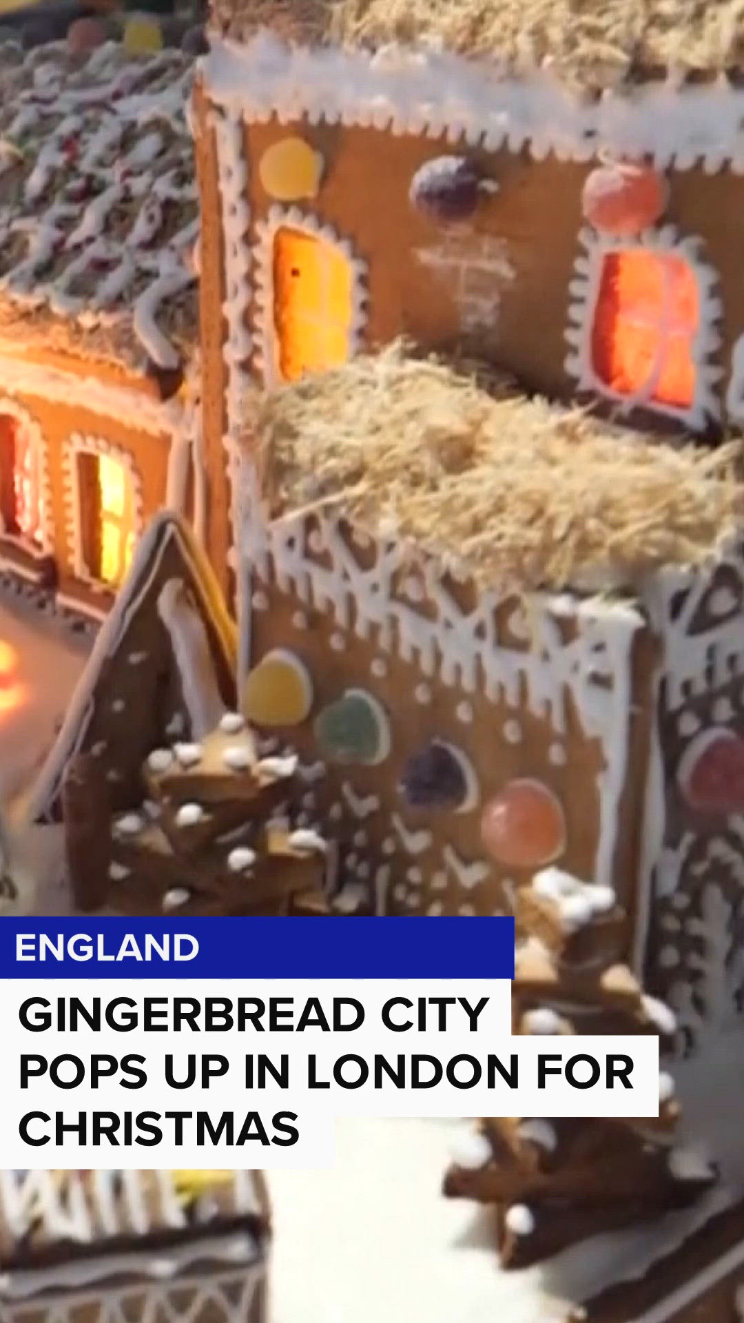 City made of gingerbread pops up in London for Christmas