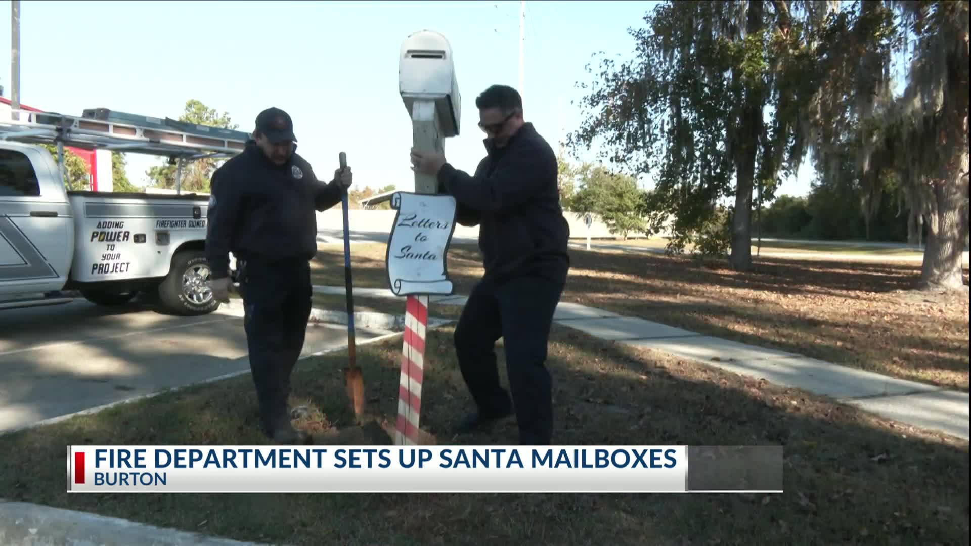 Burton Fire Santa Mailboxes