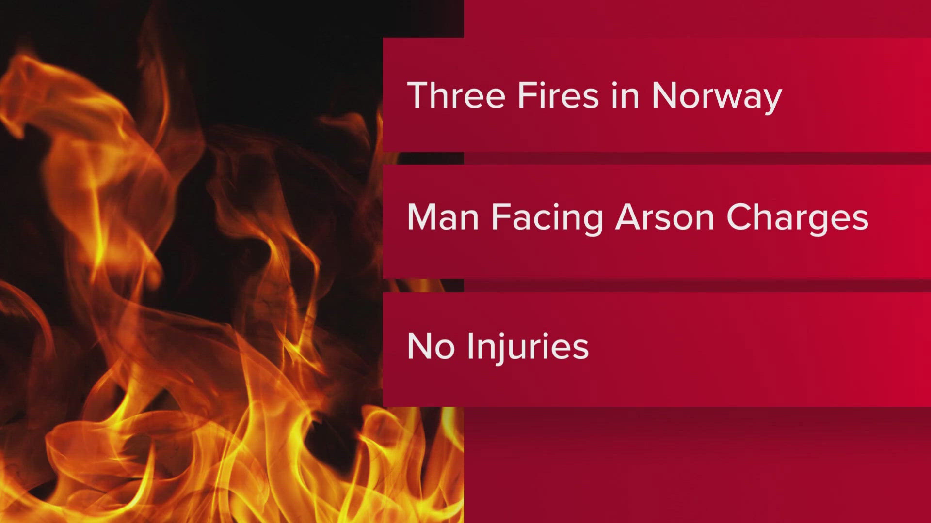 Arrest made in one of three Norway fires