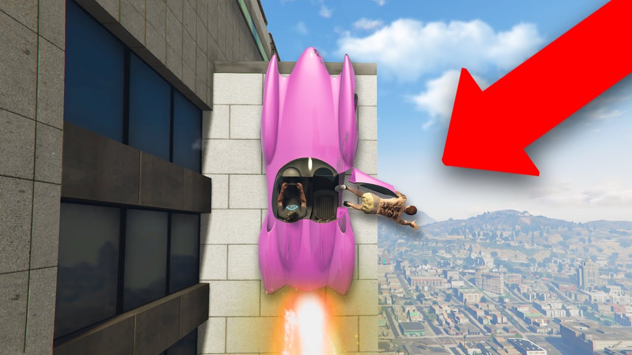 I kicked him out of my car while driving up a building | GTA 5 thug ...