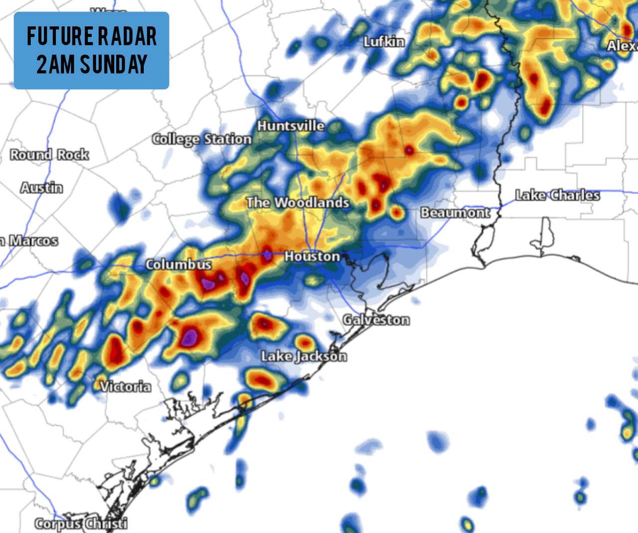 Strong cold front arrives in Houston overnight, a few severe ...