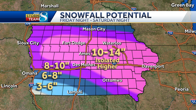 Iowa weather: Expect significant snow through Saturday night; winter ...