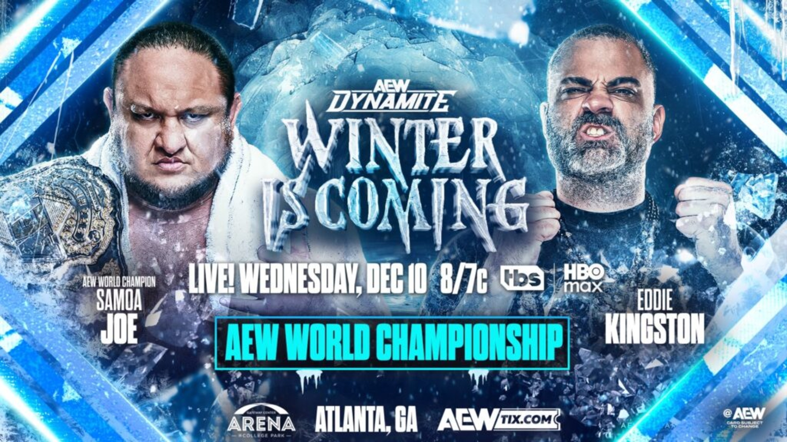 Samoa Joe Set to Defend AEW World Championship Against Eddie Kingston ...