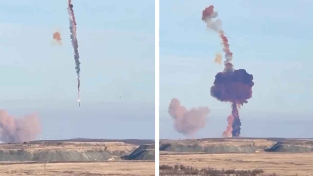 Video: Russia loses ballistic missile after explosion during launch