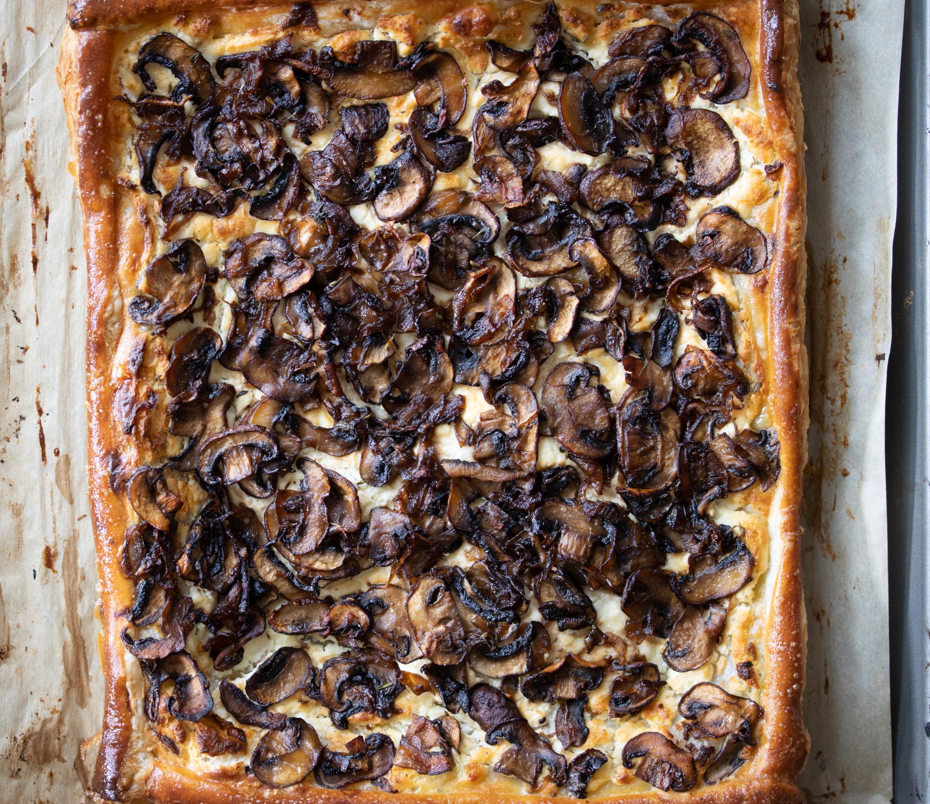Mushroom Goat Cheese Tarte - A French Classic