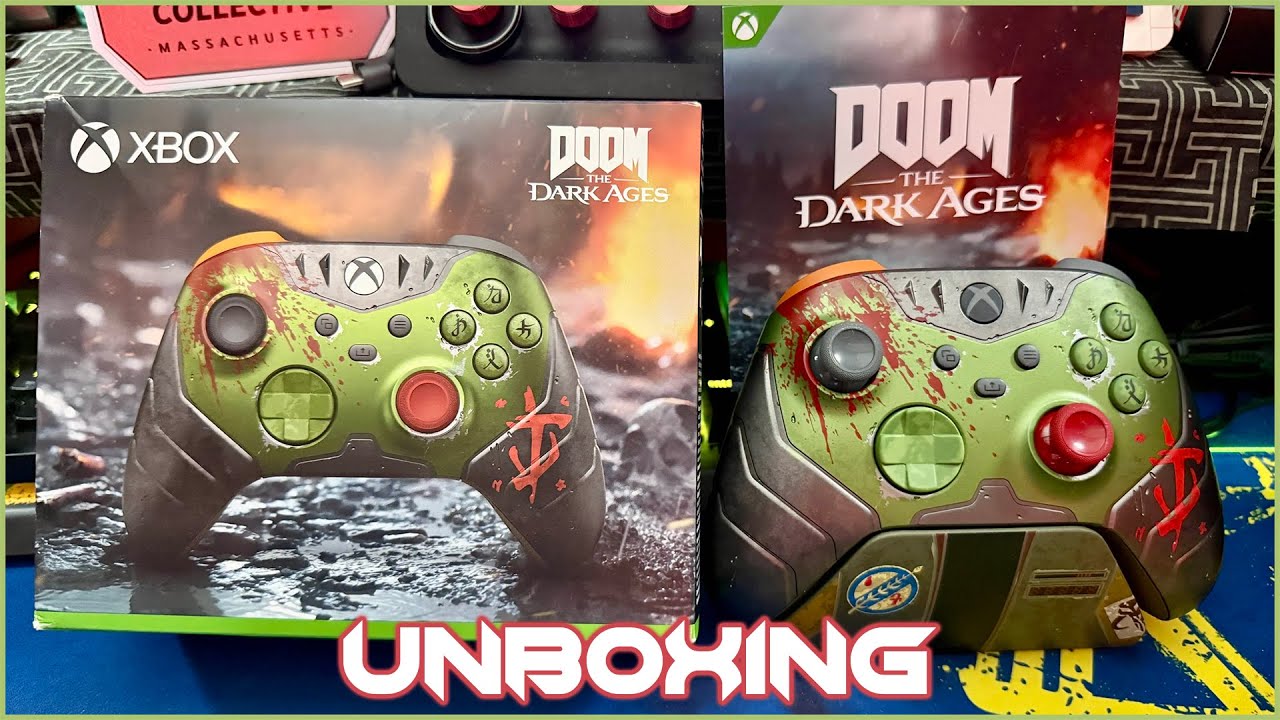 DOOM: The Dark Ages Xbox controller unboxing