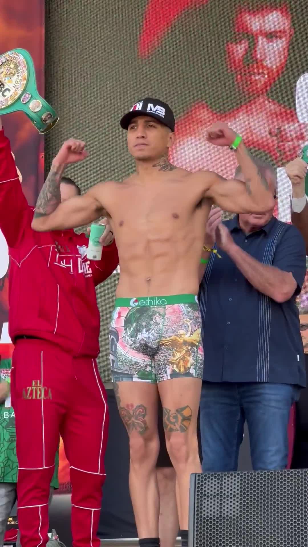 MARIO BARRIOS FULL WEIGH-IN FOR FABIAN MAIDANA FIGHT, CO-MAIN TO CANELO ...