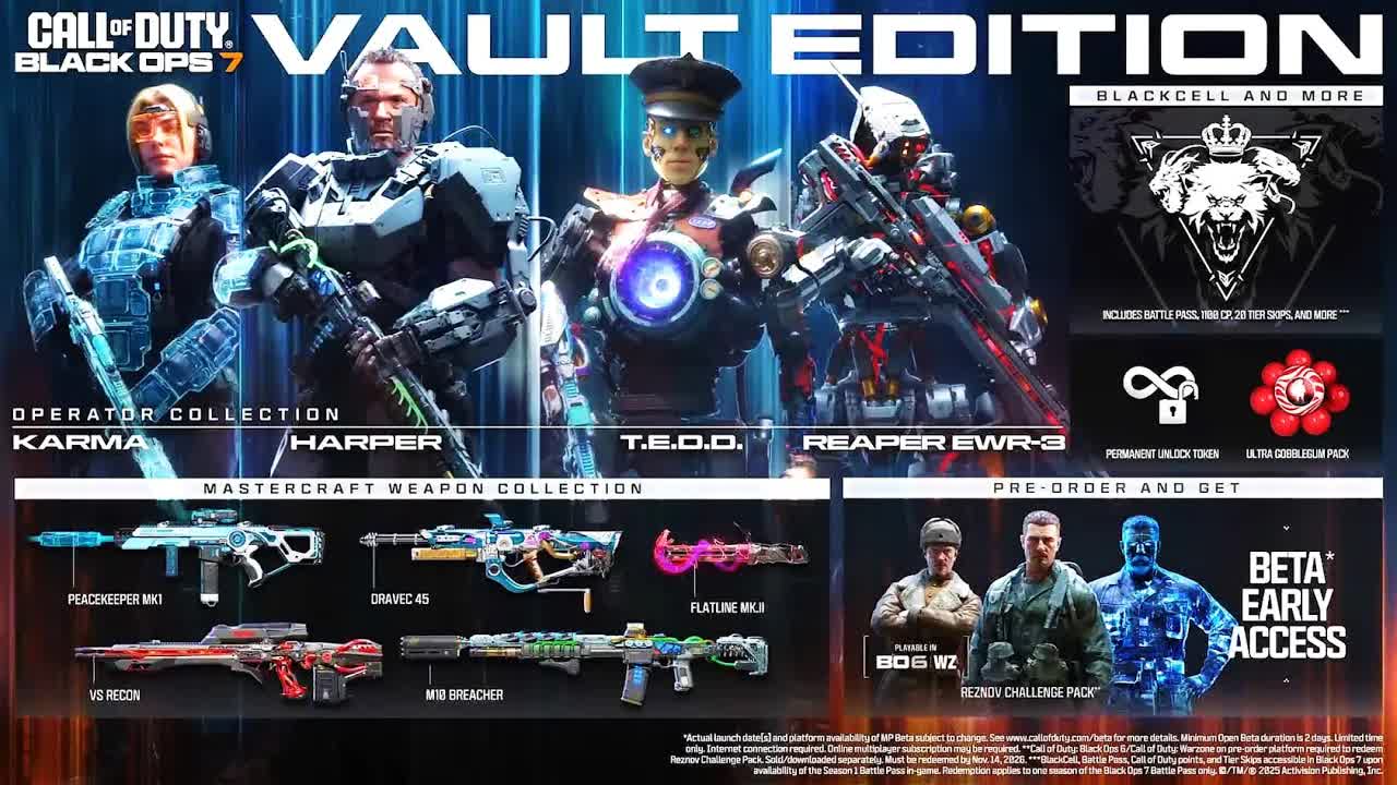 Black Ops 7 Vault Edition trailer! TEDD skins, blueprints, gobblegums ...