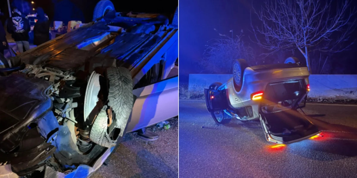 Erst Vibrationen, dann Knall: Auto in Wien-Donaustadt überschlagen