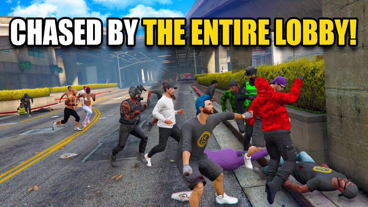 I told the entire lobby whoever catches me wins $8,000,000 | GTA 5 thug ...