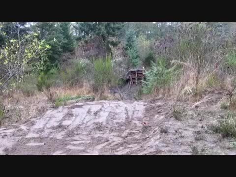 Off Road Mountain Bike Jump Goes Very Badly