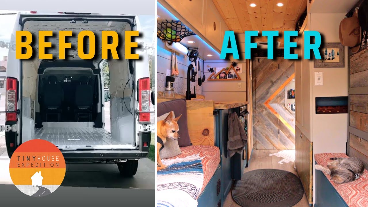 Couple's impressive van conversion - DIY tiny home build stories