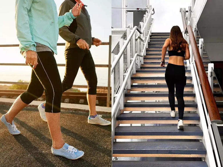 Walking vs climbing stairs for fat loss: Fitness coach answers which ...