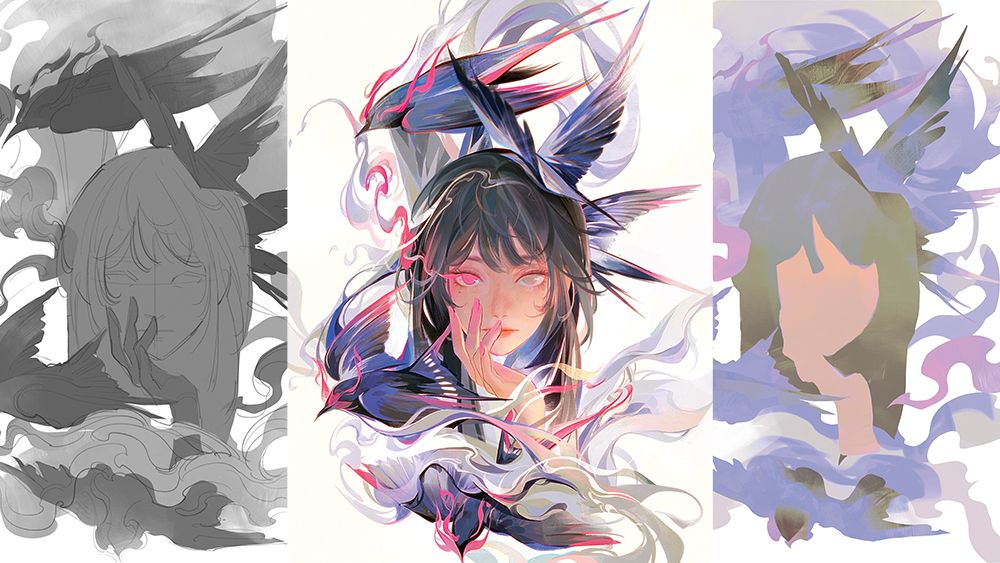See how I created this dreamy character art in Procreate