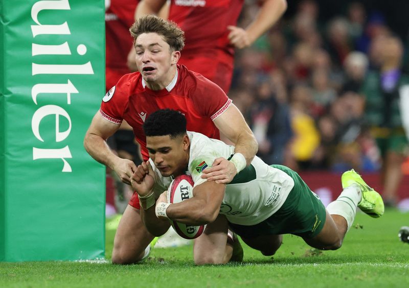Rugby-Springboks score 11 tries in record 73-0 win over hapless Wales