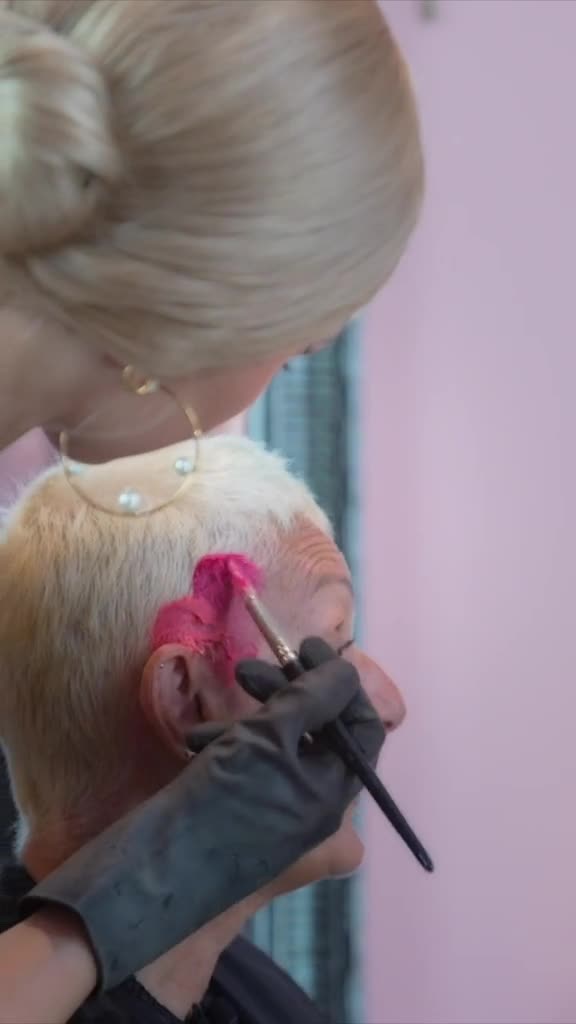 Watch This Bold Hair Transformation Go Bright Pink