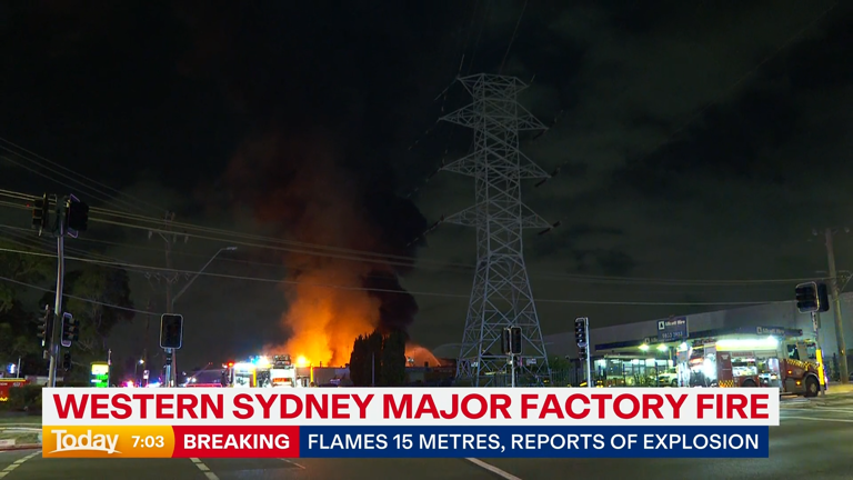 Massive industrial fire in Sydney's west could burn for days