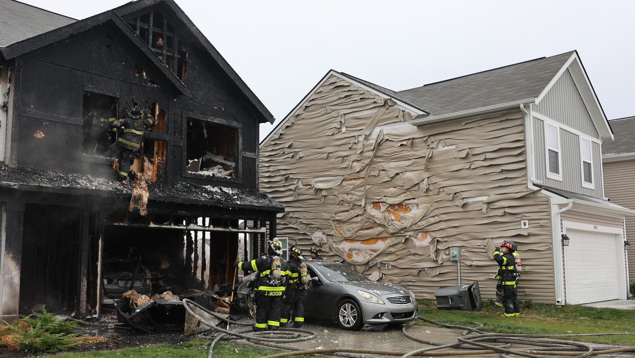 2 families displaced after fire breaks out on Penwell Way; dog ...