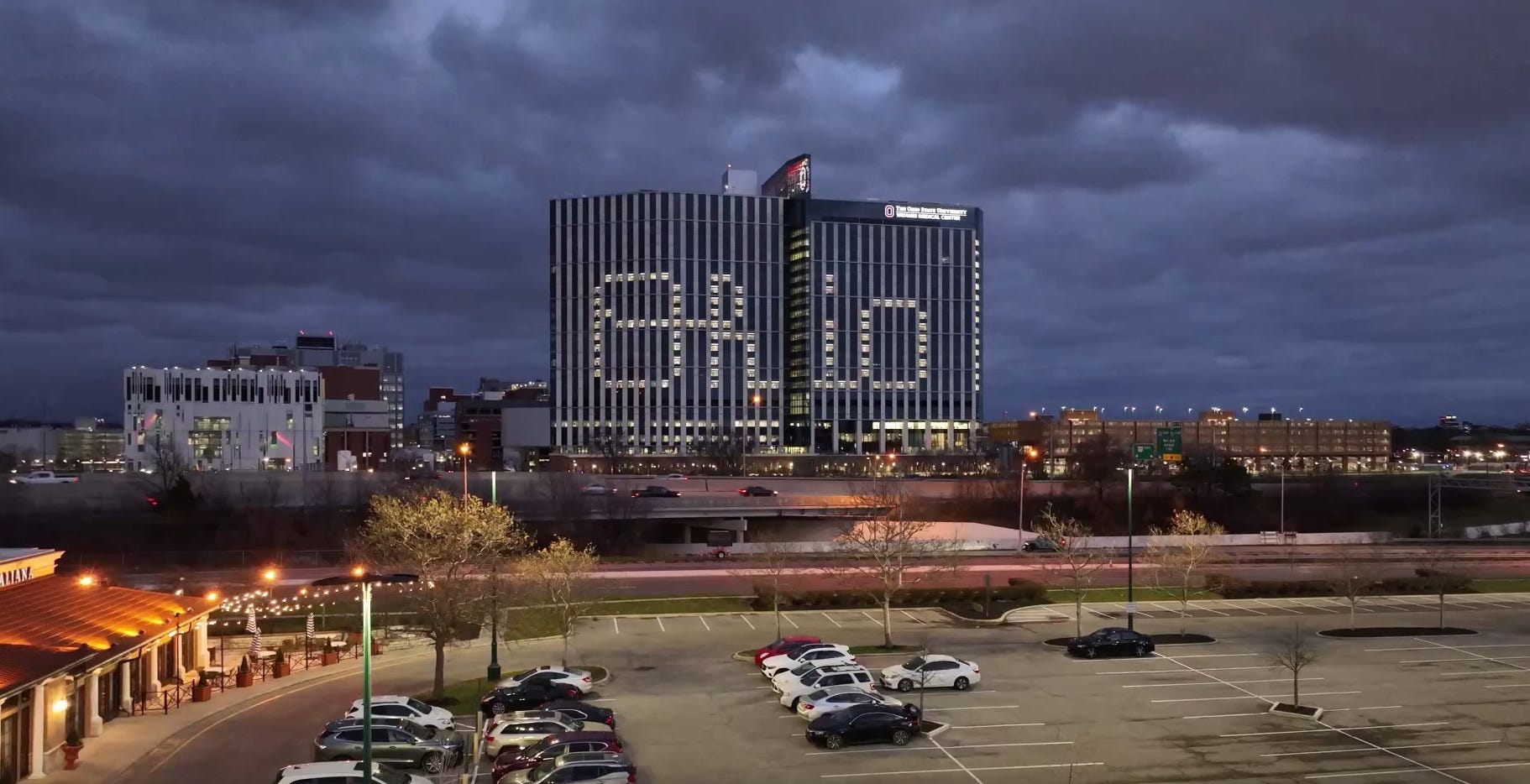 'Ohio' lights up new Wexner tower ahead of Ohio State vs Michigan game