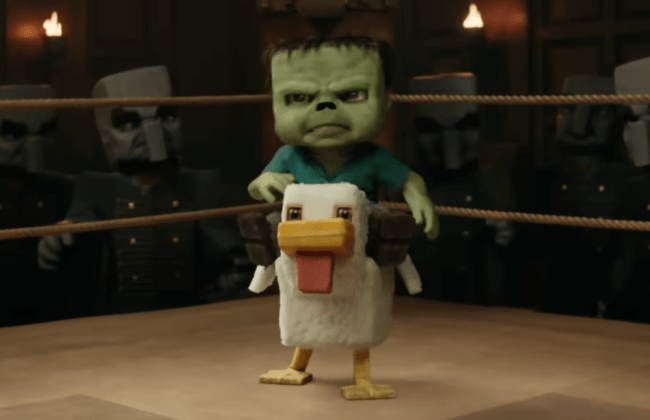 How the ‘Minecraft Movie' VFX team created that viral ‘chicken jockey ...