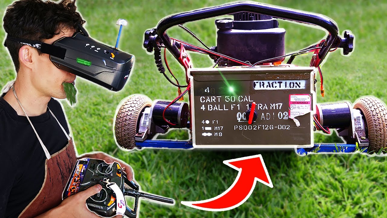 I made a terrifying robot lawn mower