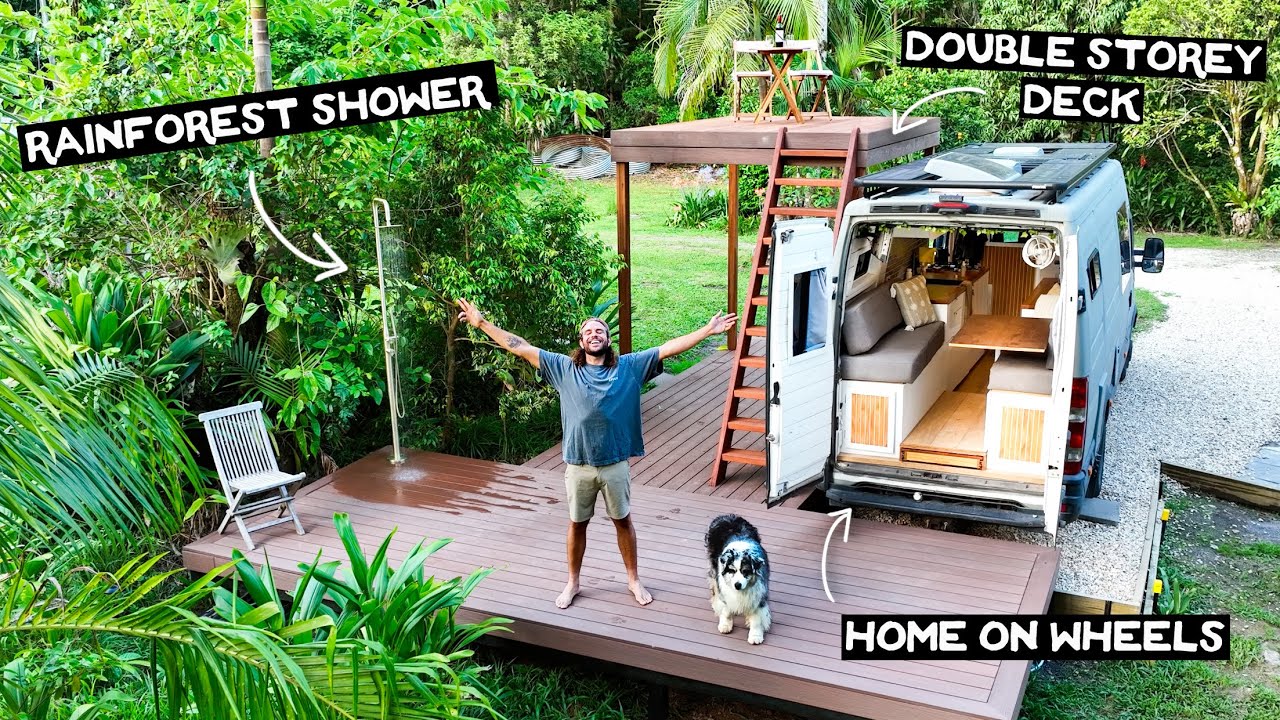 Building a cozy deck in my campervan