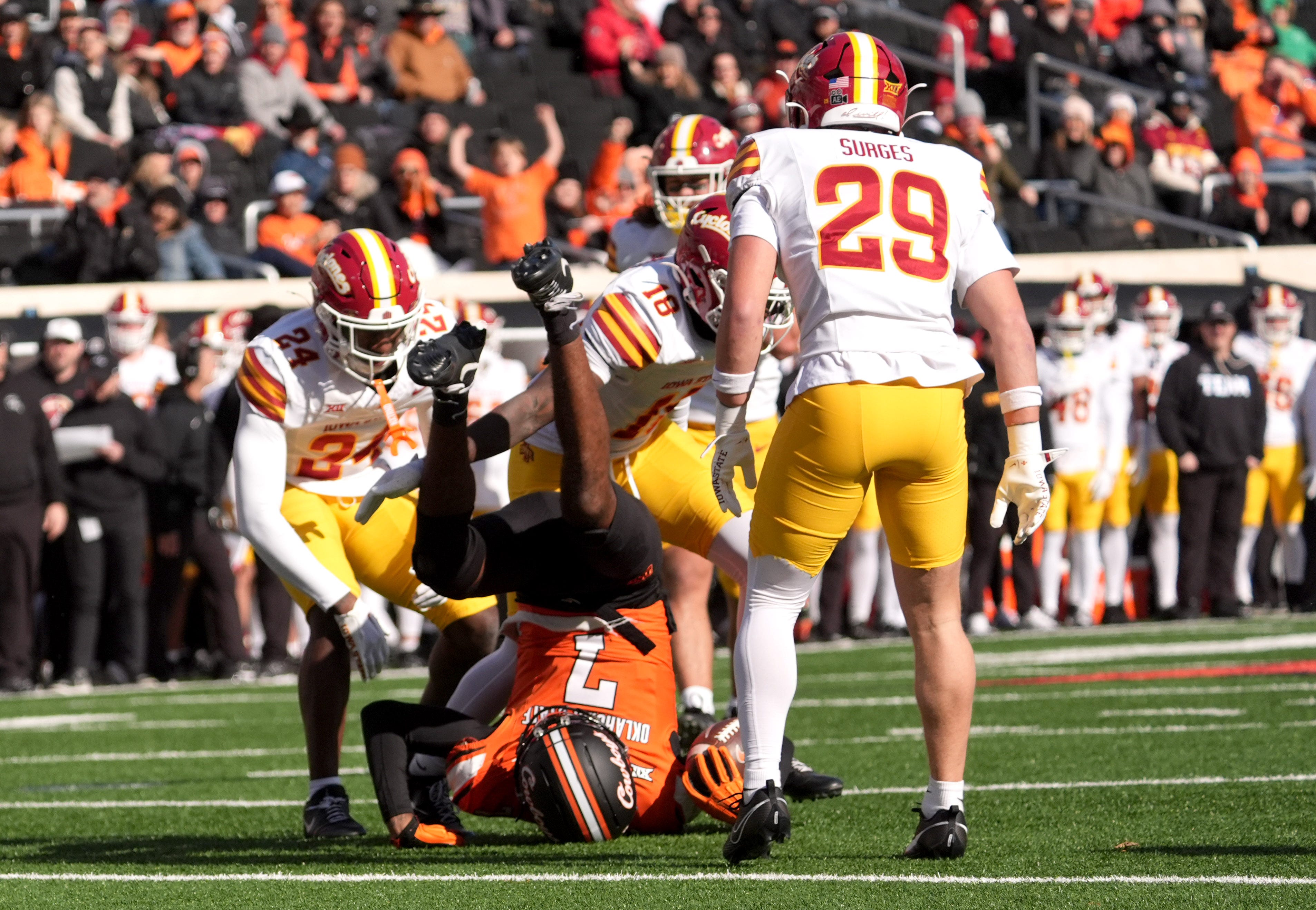 Oklahoma State football vs Iowa State highlights: Cyclones hold off ...
