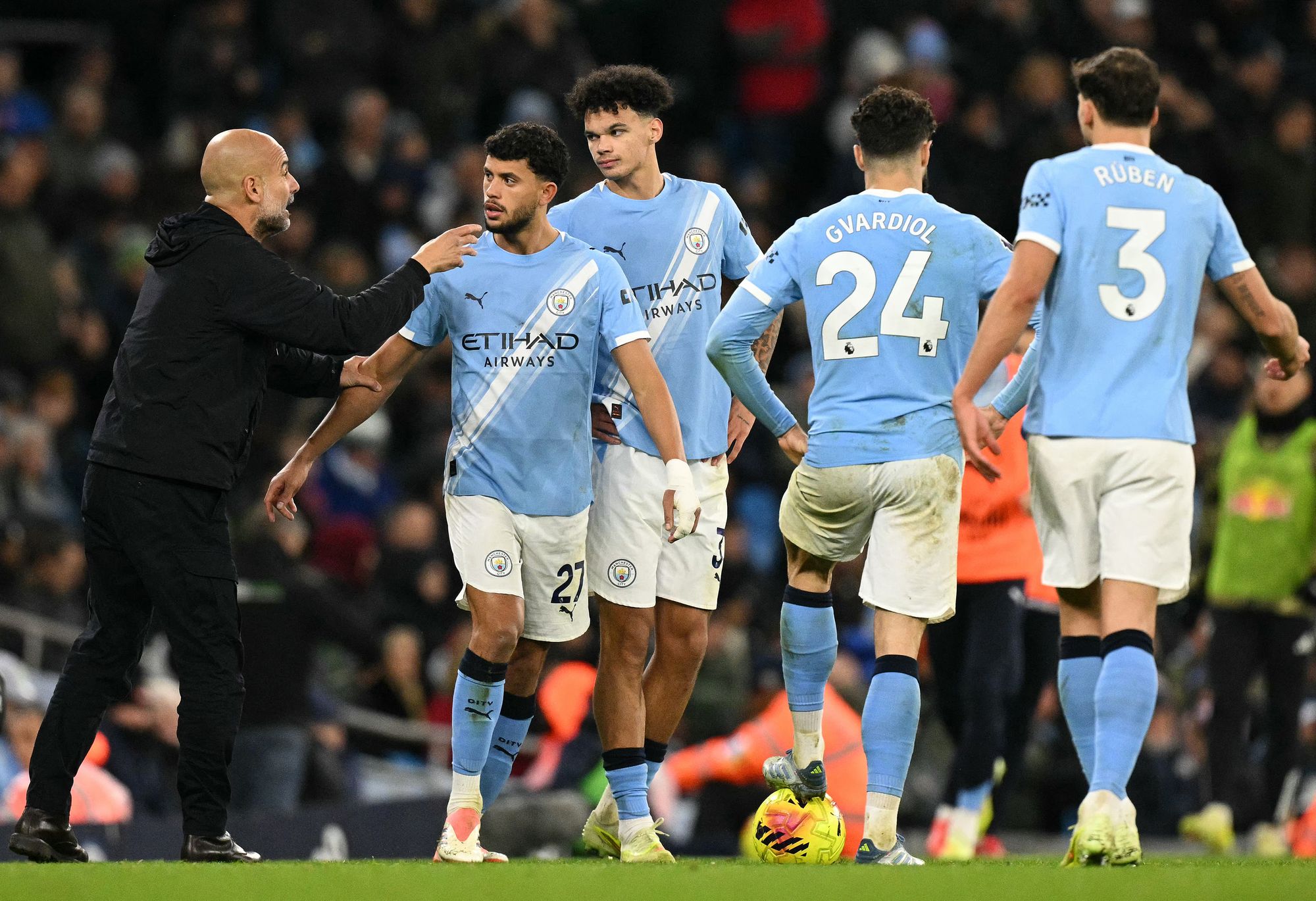 Man City boss Pep Guardiola on Leeds United change and second half ...